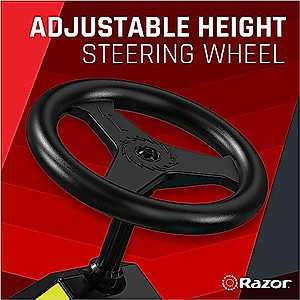 Razor Ground Force Elite-Electric Go-Kart for Ages 13+, Up to 14 MPH, Up to 40 Minutes of Continuous Use, 350-watt Chain-Driven Motor, Forward/Reverse Drive Switch, 36V Rechargeable Battery,Black, Large