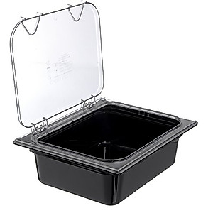 Carlisle FoodService Products 10221B03 StorPlus Half Size Food Pan, Polycarbonate, 4" Deep, Black