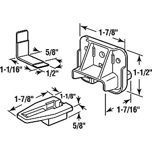 Prime-Line R 7321 Drawer Track Guide and Glides - Replacement Furniture Parts for Dressers, Hutches and Night Stand Drawer Systems (Pack of 6)