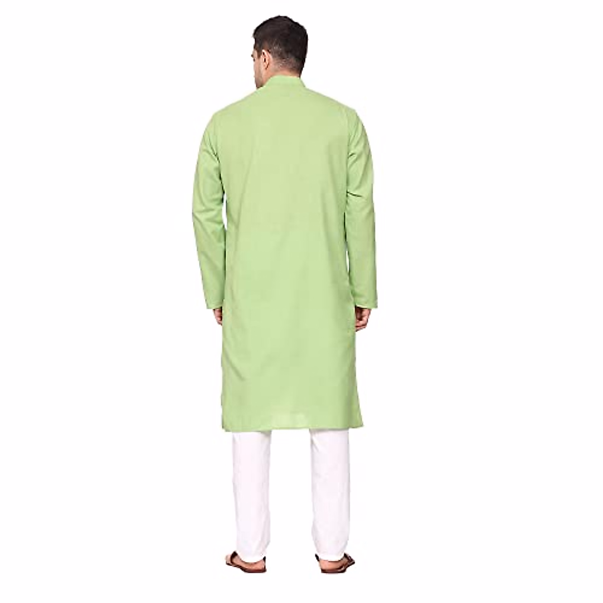 ITOS365 Men Cotton Blend Kurta Pyjama Pajama Set Party Fashion Regular Ethinic Wear Indian Dress Gift for Men Green XL