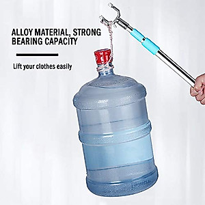 Support Bar with Closet Hook Pole,wardrobe Retractable Clothes Hanger Pole Hook,suitable for Wardrobe,hanger(maximum Length Can Only 78.7 Inches,don't Use to Outdoor Clothesline Pole,clothesline)