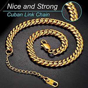Cuban Link Anklets For Women Stainless Chain Anklet Men Summer Feet Jewelry Foot Bracelet Gold Anklet