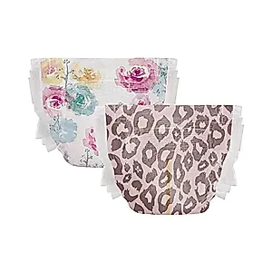 The Honest Company Clean Conscious Diapers | Plant-Based, Sustainable | Wild Thang + Rose Blossom | Club Box, Size 4 (22-37 lbs), 30 Count(Pack of 2)
