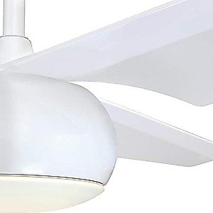 Westinghouse Lighting 7226400 Madeline, Contemporary LED Ceiling Fan with Light and Remote Control, 56 Inch, White Finish, Opal Frosted Glass