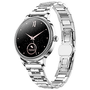 Yihou Smart Watches for Women Fitness Tracker Heart Rate Full Touch Screen Watch Pedometer Step Counter Smart Bracelet Text Call Reminder Waterproof Smart Watch for Android Phones Compatible iPhone