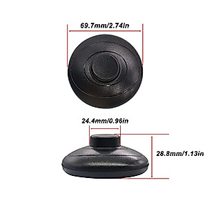 weideer 2Pcs Floor Foot Switch Round Inline Foot Pedal Lamp Switch AC 100-250V Step-on-Button Switch for Floor Lamp LED Light On-Off Control K-071