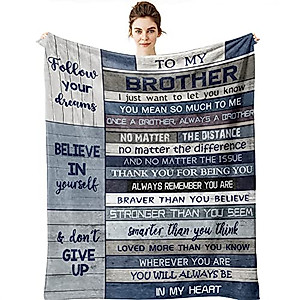 Yamco Big Brother Gift - Gifts for Brother 60" x 50" Blanket - Funny Brother Gifts from Sister - Brother Gifts - Gifts for Older Brother - Birthday Gifts for Brother - Christmas Graduation Gift Ideas