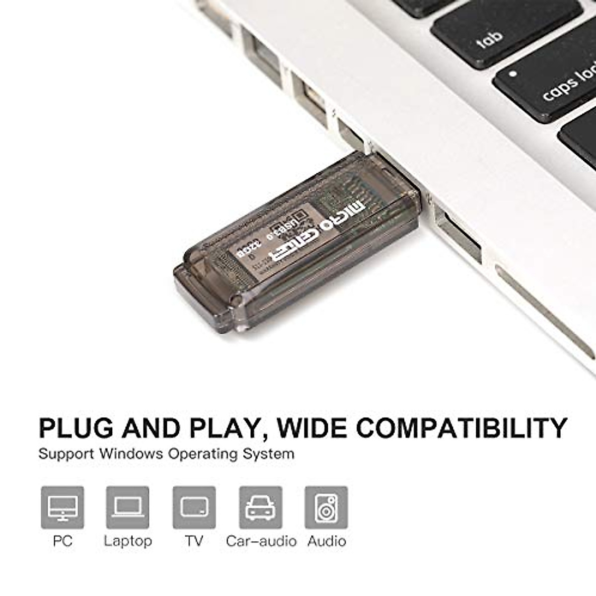 INLAND Micro Center SuperSpeed 5 Pack 32GB USB 3.0 Flash Drive Gum Size Memory Stick Thumb Drive Data Storage Jump Drive (32G 5-Pack)