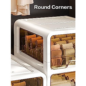 Socks Underwear Bra Drawer Organizer Divider, 1+10+15 Cell Closet Organizer for Clothing, Stackable Plastic Bins, Dresser Organizer Bins for Bedroom Organization, Folding Storage Boxes Set(3 in 1)