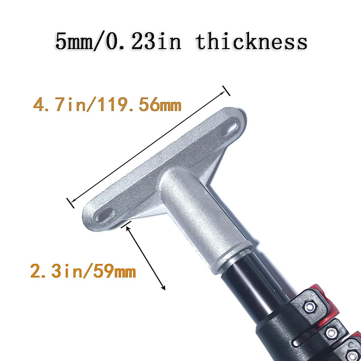 LeapMars Broom Handle Bracket,5mm Thickness Deck Brush Accessories,Aluminum One-Piece Casting Metal Brackets,Broom Bracket for American Style Threadedd