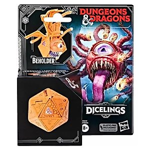 DUNGEONS & DRAGONS Dicelings Beholder Collectible D&D Monster Dice Converting Giant d20 Action Figures Role Playing Dice (F5213) Medium