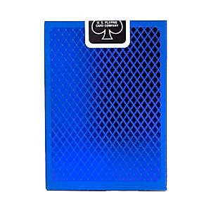 Bee MetalLuxe Playing Cards - Blue Foil Diamond Back, Standard Index