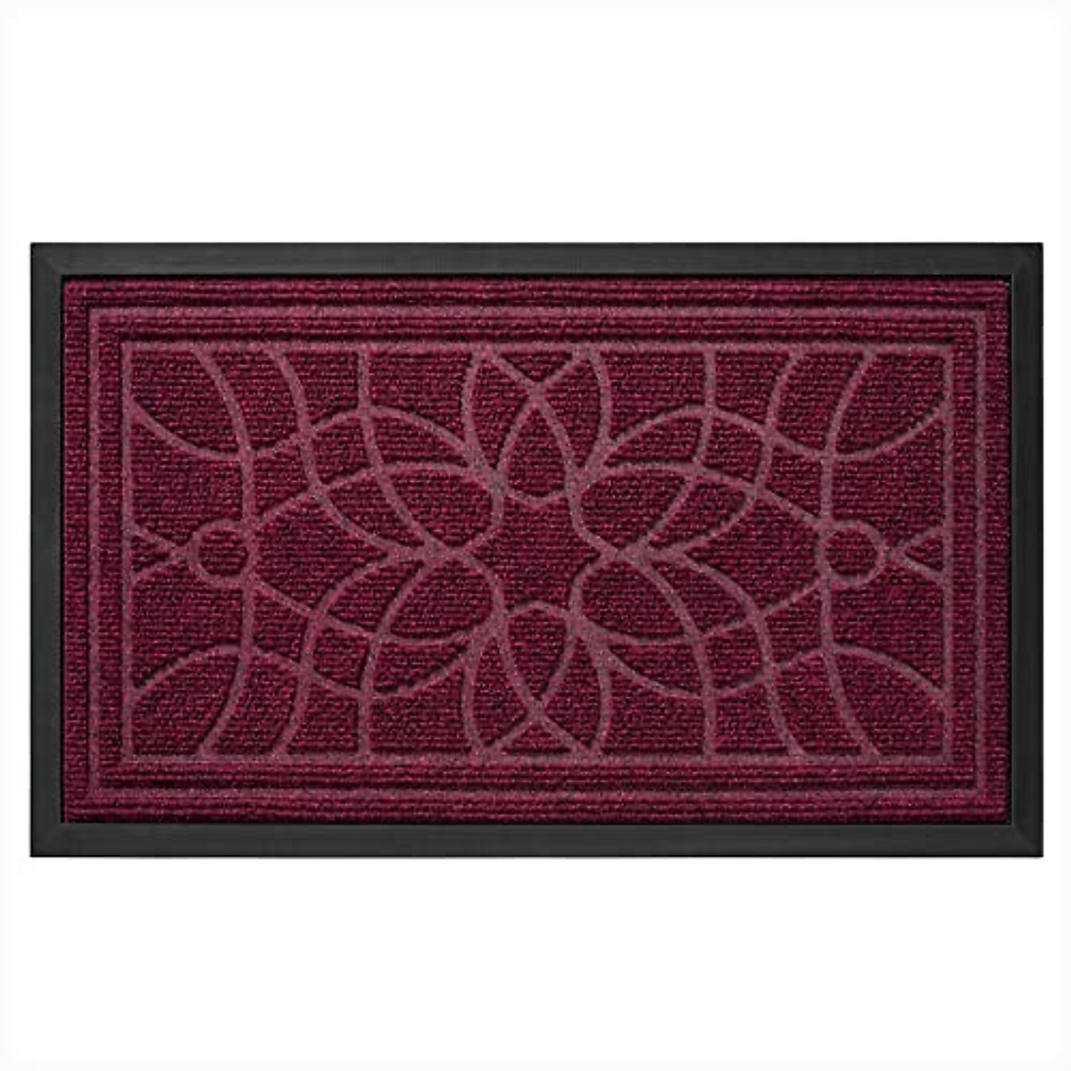 DEXI Front Door Mat, Welcome Mat Heavy Duty Durable Low Profile Outside Doormat for Entryway, Patio, Garage, High Traffic Areas, 17"X29", Palevioletred