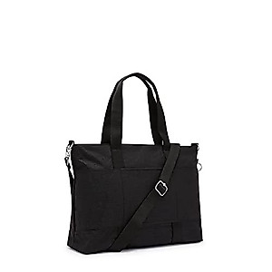 Kipling Natalie 15" Laptop Tote Bag Basketweave Black