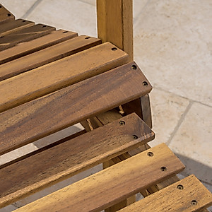 GDFStudio Outdoor Reclining Wood Adirondack Chair with Footrest (2, Natural Stained)