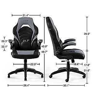 STAPLES 2829477 Gaming Chair Black and Grey