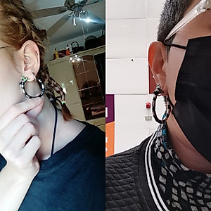 Coral Snake Earrings Halloween Sandworm Hoop Earrings for Women Men