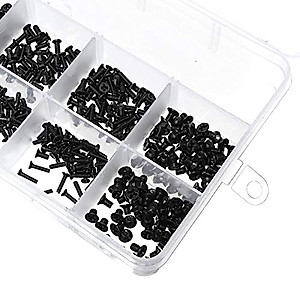 NLXTXQC 500Pcs Universal Laptop Computer Notebook Flat Head Screw Assortment Kit with Screwdriver