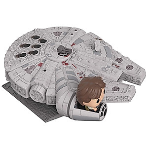 Funko Pop! Deluxe: Star Wars - Millennium Falcon with Han Solo Vinyl Figure, (Amazon Exclusive)