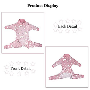 HDKUW Large Dog Coat, Dog Recovery Suit, Anti-Shedding Flannel Dog Pajamas Pjs, After Surgery Dog Onesie, Dog Sweater Outfits for Medium Large Dog Pink 3XL