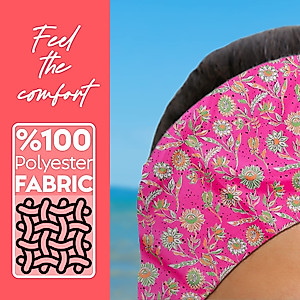 dscarf Womens Neck Scarf 21"x21" Small Square | Headband Scarf Ethnic Bandana Head Scarf Flowering Breathable Lightweight (Flowering Design 2)