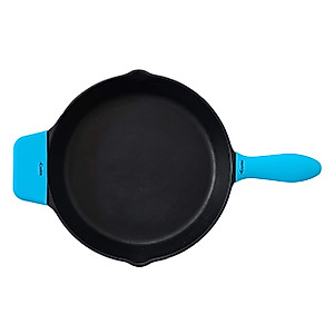 Silicone Hot Handle Holders, Potholders (5-Pack Mix Turquoise) for Cast Iron Skillets, Pans, Frying Pans & Griddles, Metal and Aluminum Cookware Handles - Sleeve Grip, Handle Cover