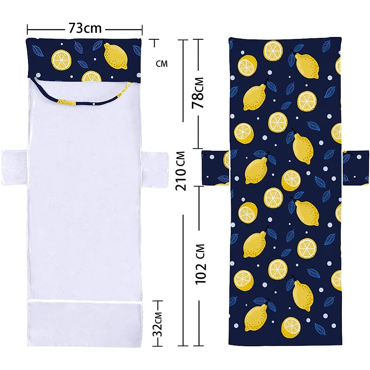 Lounge Chair Towel Covers, Lounge Chair Beach Towel Cover Microfiber Pool Sunbath Lounge Chair Cover,Outdoor Patio Chairs and Recliners Cover, Terry Cloth Chaise Lounge Covers with Side Pockets (Lounge Chair Cover(Lemon))