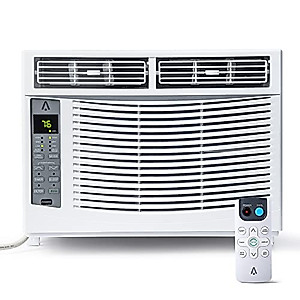 Garvee Window Air Conditioner 6000 BTU, Efficient Cooling Window AC Unit with Remote and App Control, Window-Mounted Room Air Conditioner for Rooms up to 250 Sq.ft, 3 Fan Speeds, Easy Install Kit