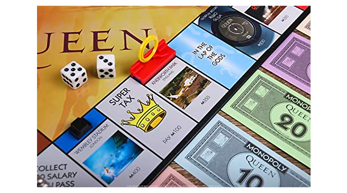 Monopoly Queen Game - Celebrate Rock with Custom Board