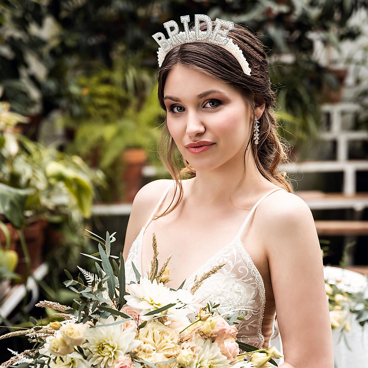 Casoty Pearl Bride Headband Material, One Size Fit All, Wide Applications, Women's Hairband, Bridal Shower, Wedding, Engagement Parties Gift