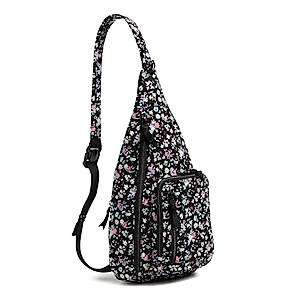 Vera Bradley Women's Cotton Sling Backpack, Botanical Ditsy, One Size