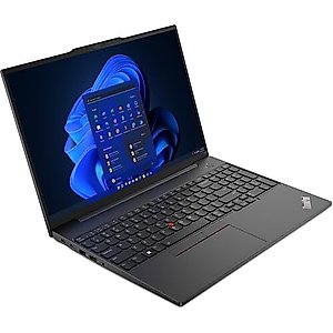 Lenovo 2023 ThinkPad E16 16” WUXGA IPS Touch Business Laptop 10-Core Intel i5-1335U Iris Xe Graphics 24GB DDR4 1TB NVMe SSD Thunderbolt4 WiFi AX HDMI Backlit KB Fingerprint Windows 10 Pro w/RE USB
