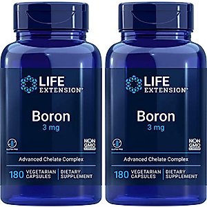 Life Extension Boron 3 mg 180 Caps (Pack of 2)