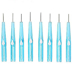 60Pcs Push-Pull Interdental Brush 0.7 MM Dental Tooth Pick Interdental Cleaners Orthodontic Wire Toothpick ToothBrush Oral Care