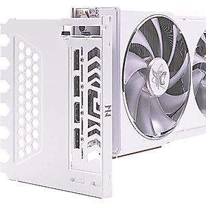 EZDIY-FAB Vertical Graphics Card Bracket PCIE Slot Plate, Vertical GPU Mount, Video Card VGA Support Kit -White
