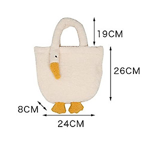 harayaa Women's Shoulder Bag Goose Shaped Girl Purse Tote, without strap, 24x8x26cm