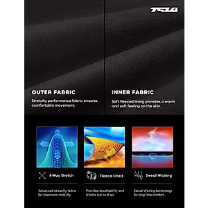 TSLA Women's Thermal Underwear Set, Soft Fleece Lined Long Johns, Winter Warm Base Layer Top & Bottom, Fleece Set Black, Small