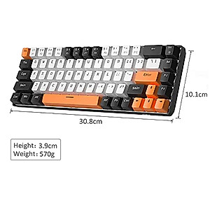 MageGee Portable 60% Mechanical Gaming Keyboard, MK-Box LED Backlit Compact 68 Keys Mini Wired Office Keyboard with Red Switch for Windows Laptop PC Mac - White/Black
