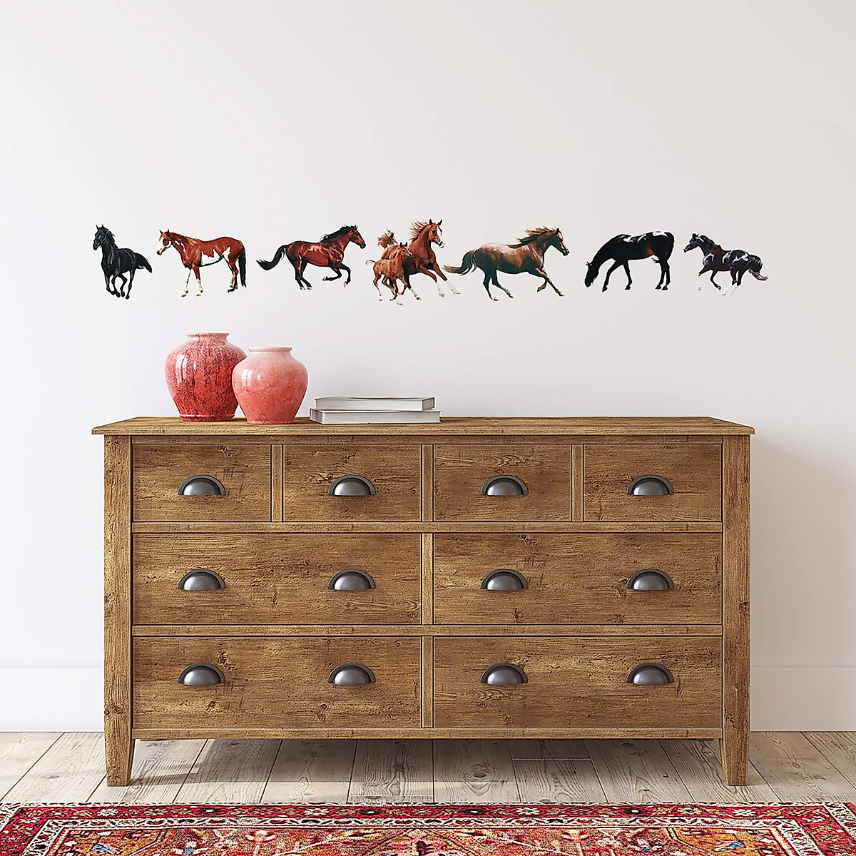 30 Pieces Horse Wall Decals Wild Horse Decor Stickers Wall Decals for Decoration, 11.8 by 7.8 Inch