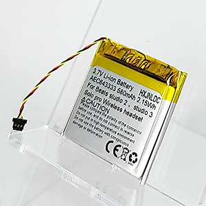 DC 3.7V 580mAh AEC643333 Rechargeable li-ion Polymer Battery for Beats Studio 2、Studio 3、Solo pro Wireless Headset Headphones Battery Replacement