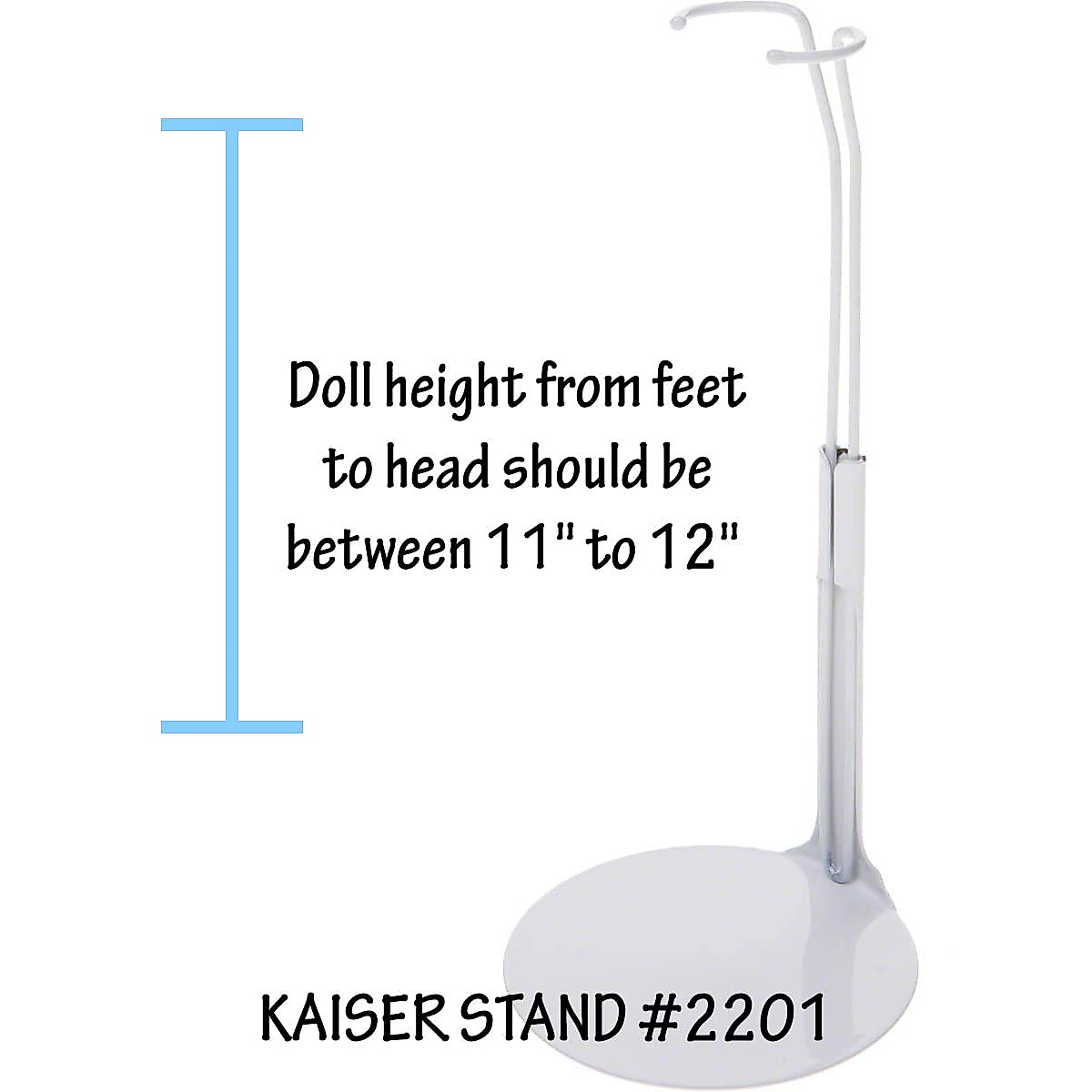 Doll Stand 2201 - White Doll Stand for 11" to 12" Small-Waisted Fashion Dolls, 6-Pack