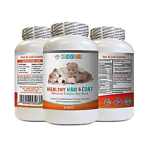 cat Fur Supplement - Pets Healthy Hair and Coat - Boost Immune System - Nail Health - Premium Complex - cat Skin and Itch Relief - 60 Treats (1 Bottle)