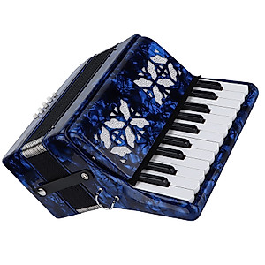 Accordion 22 Key 8 Bass Piano Accordion Keyboard Instrument Adjustable Accordion Strap Pure Sound Keyboard Accordion for Performance Amateur Musicians and Professionals