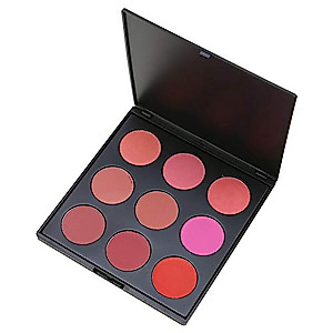 Blusher Palette, Vodisa 9 Color Natural Make Up Blushing Set Face Sheer Matte Mineral Blush Kit, Cheek Base Foundation Pressed Powder Pallet Professional Facial Beauty Cosmetic Makeup Blush (1)