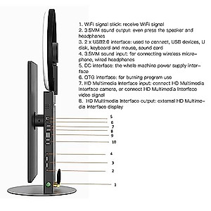 All in One Live Broadcast Machine for Android 11.0, 15.6 Inch Large Screen Desktop Live Streaming Equipment with WiFi and BT 5.0, Phone Screen Casting, 4 Camera Screens (US Plug)