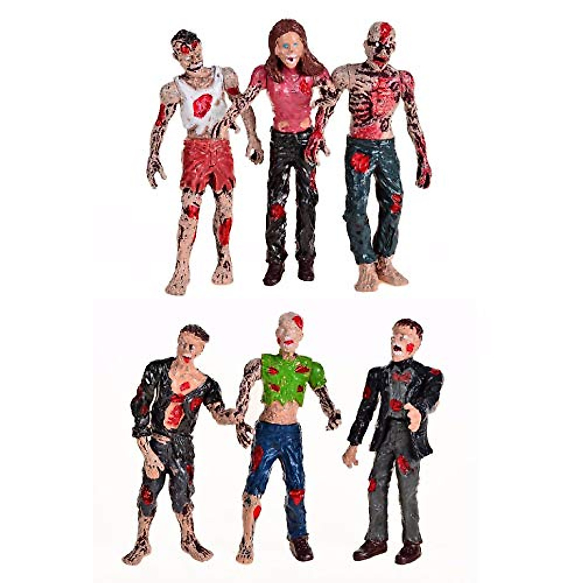 Berry President Army Men, Army Action Figures, 4 Inches Military Action Figures, Army Combat SWAT Soldier Action Figures Toys for 4 5 6 7 8 9 10 Year Old Boys (12 Pcs) (6-Zombies)