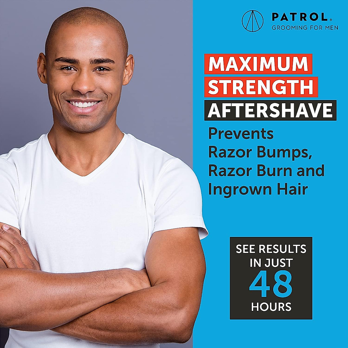 Bump Patrol Maximum Strength Aftershave Formula - After Shave Solution Eliminates Razor Bumps and Ingrown Hairs - 4 Ounces