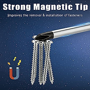 DOWELL Magnetic Screwdriver Set 16-Piece Slotted/Flat Phillips Precision Screwdriver Non-Slip Cushion Grip Magnetizer Repair Tool Kit for Repair Home Improvement Craft (16PC) HY090103