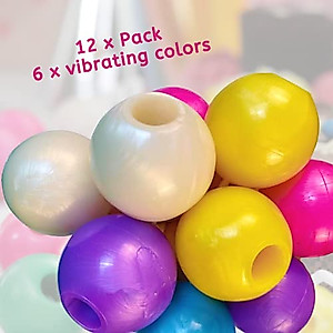 Riff Ruffle Goodie Gifts 12 PACK Clacker Ball Set - Assorted Clacker Balls on a String, Swinging Ball Toys for Kids, Fidget Knockers Vintage Toys - Party Favours, Goodie Bag Toys, Stocking Stuffers