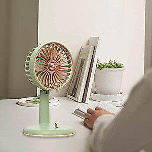 MagiDeal Desk Fan Table Fans Vintage Quiet Strong Mini USB Dual Adjustable Desktop Air Circulate Fan Personal Fan for Office Desktop Table Indoor Men, Green
